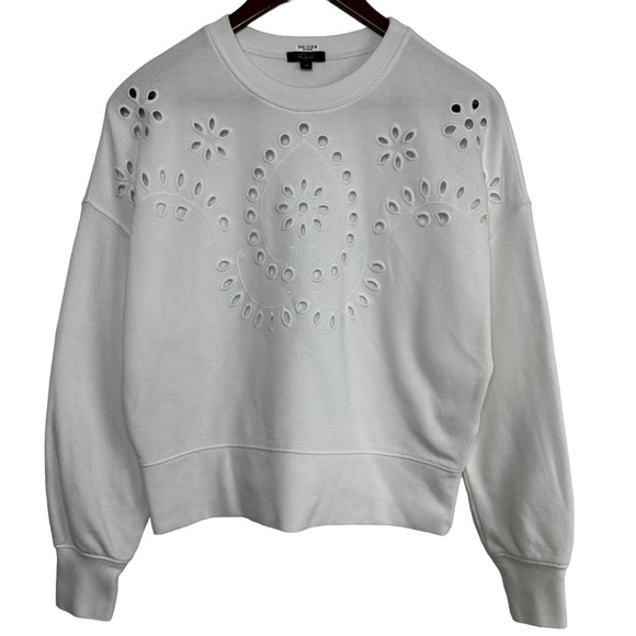 Rails | Tops | Rails Alice Sweatshirt White Eyelet Embroidery Size Xs ...